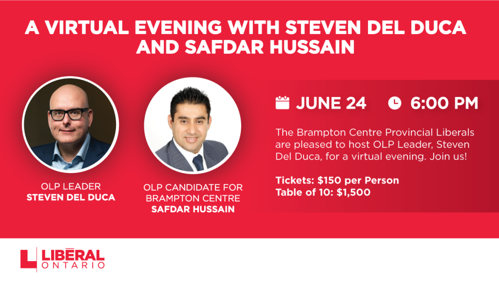 A Virtual Evening with Steven Del Duca and Safdar Hussain – Ontario ...