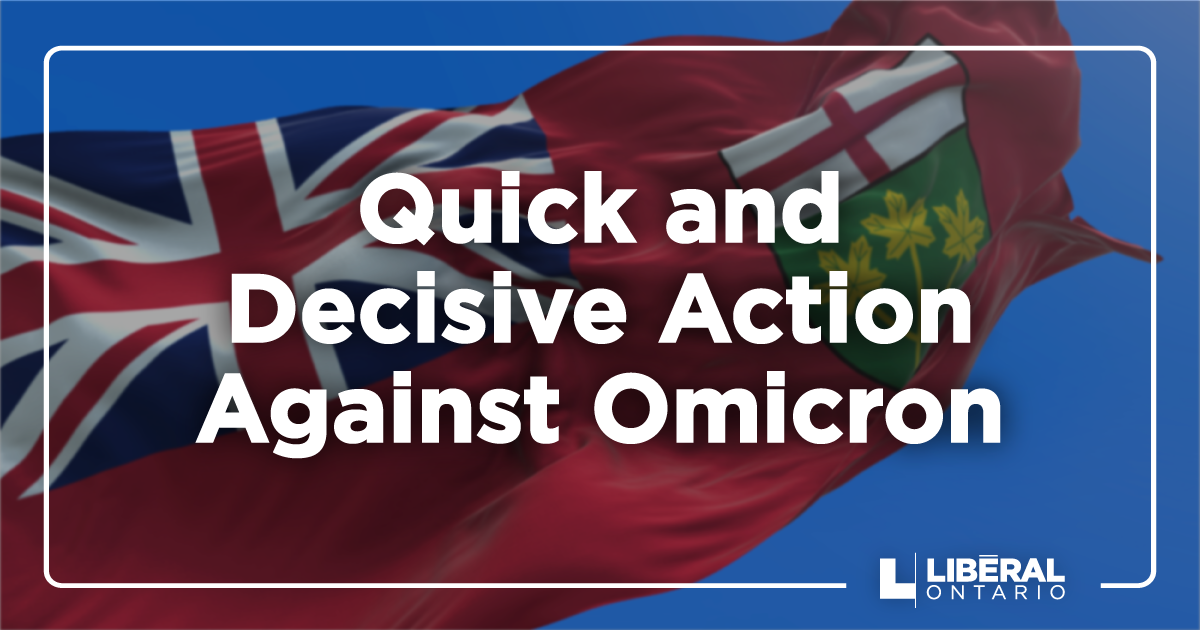 Ontario Liberals Call for New Measures to Battle the Fifth Wave ...