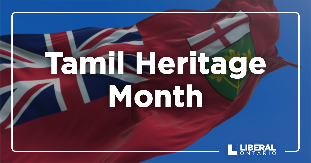 Statement from Steven Del Duca on Tamil Heritage Month – Ontario ...