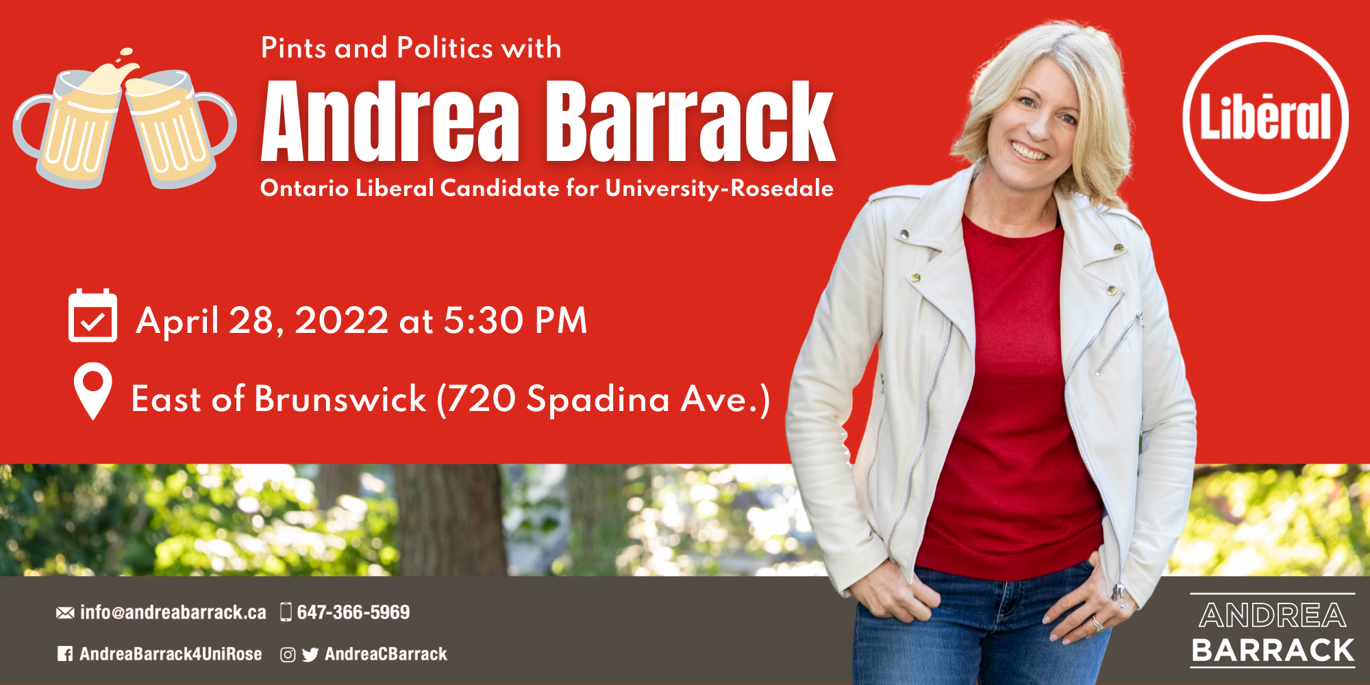 Pints and Politics with Andrea Barrack – Ontario Liberal Party
