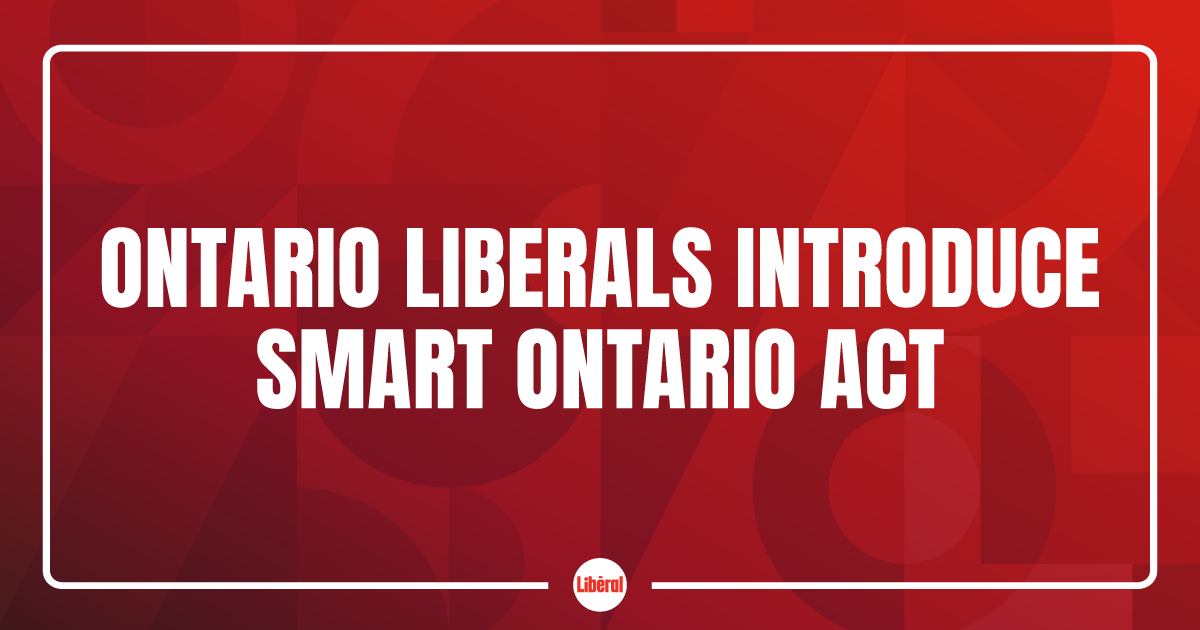 Ontario Liberals introduce SMART ideas to improve transportation ...