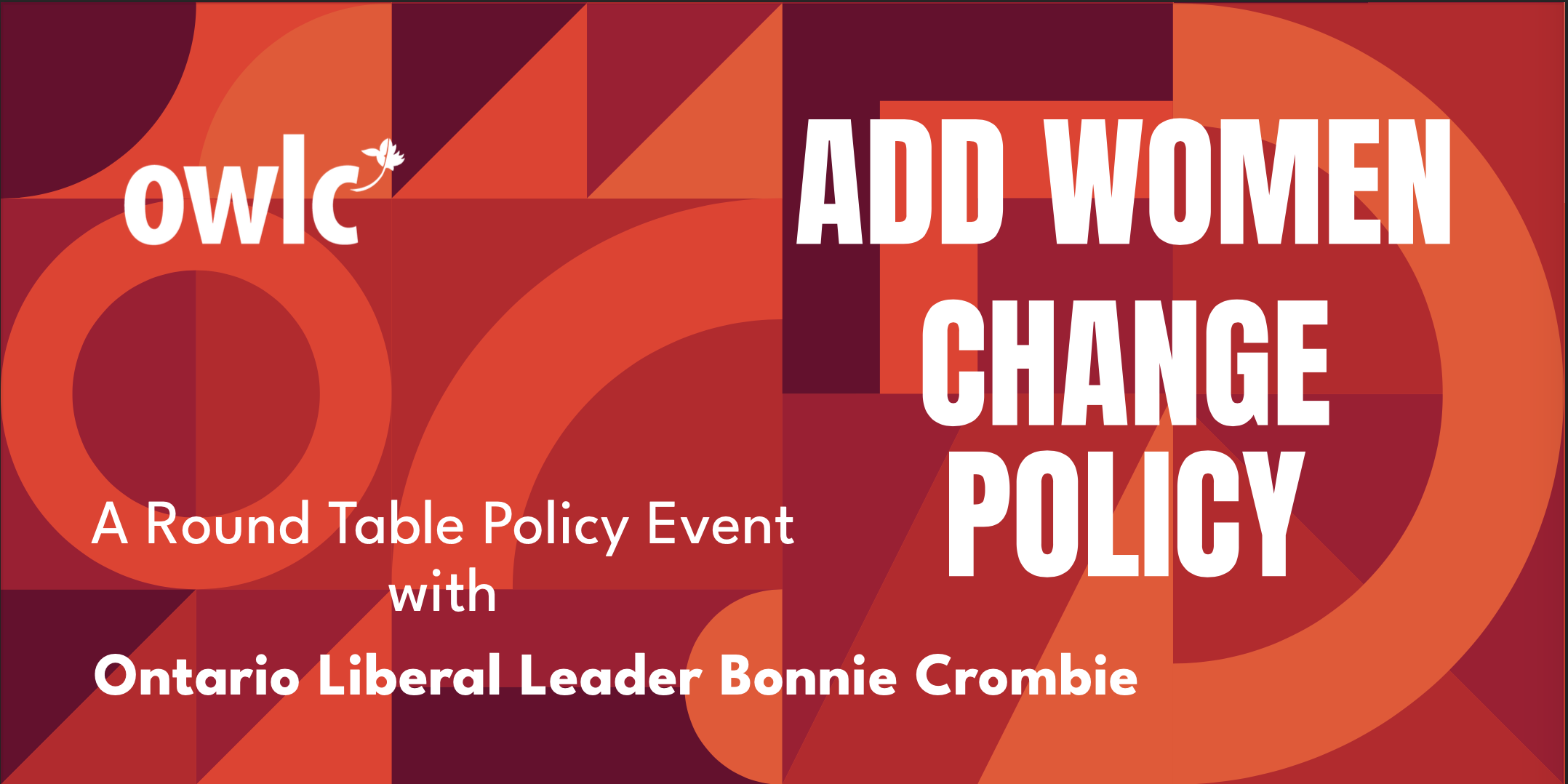 Add Women Change Policy: A Round Table Policy Event with Bonnie Crombie ...