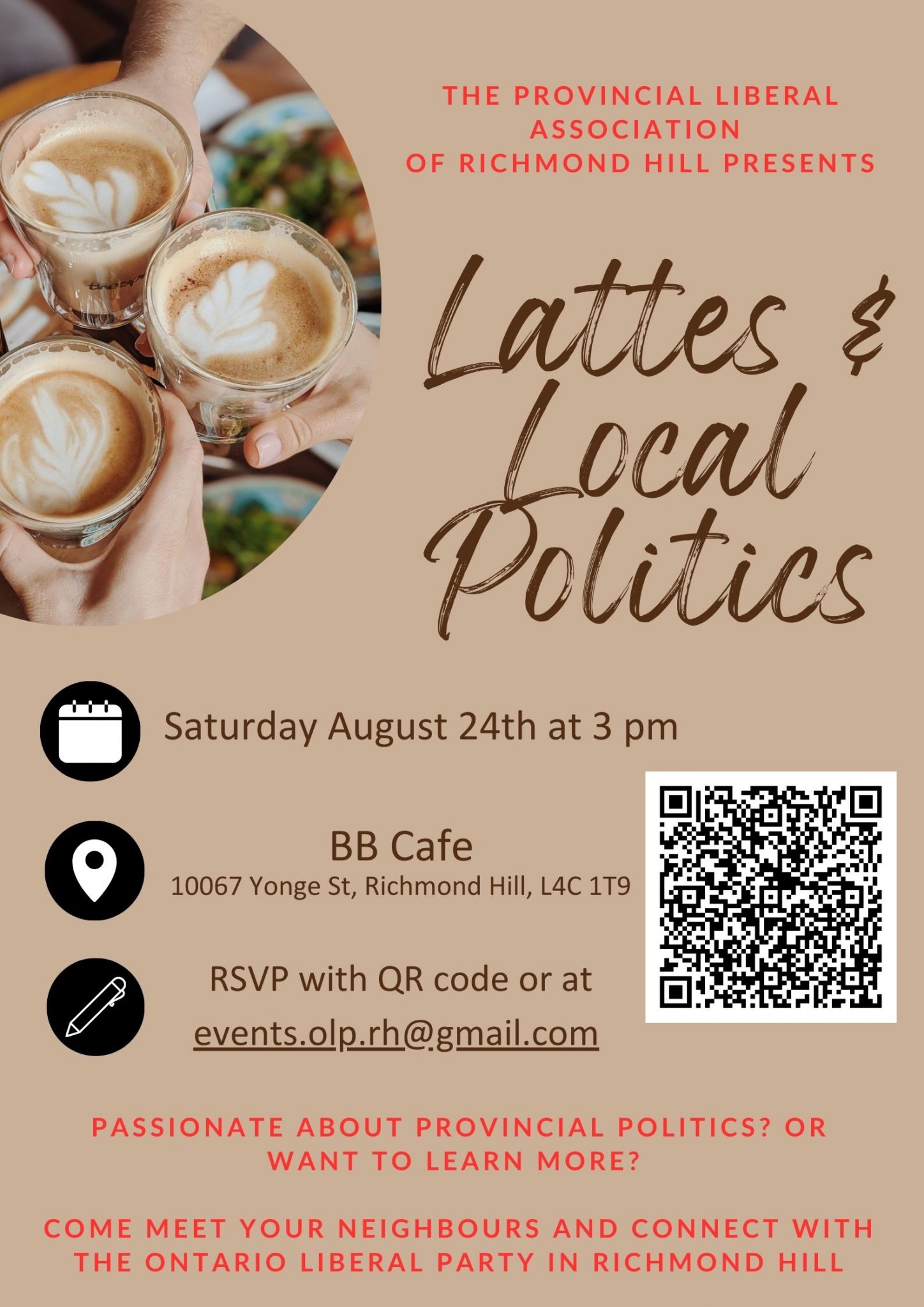 Richmond Hill PLA – Lattes & Local Politics (August) – Ontario Liberal ...